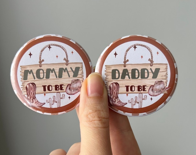 Brown Cowboy Baby Shower Pins, Cowboy Baby Shower Corsages, Cowboy ...