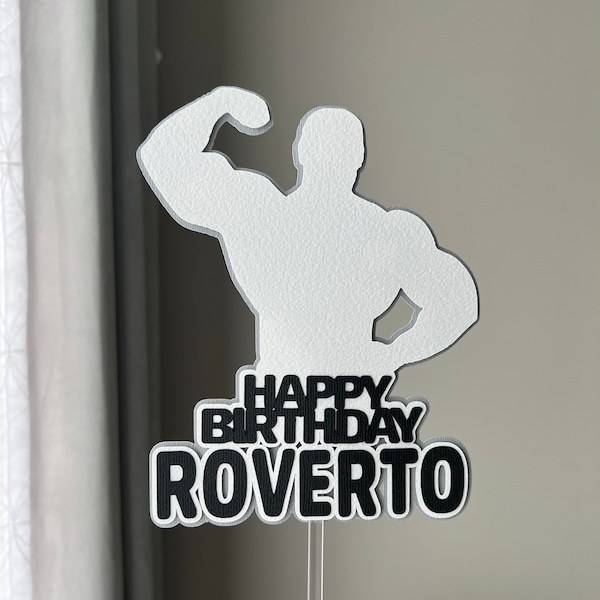 Gym Man Cake Topper - Etsy