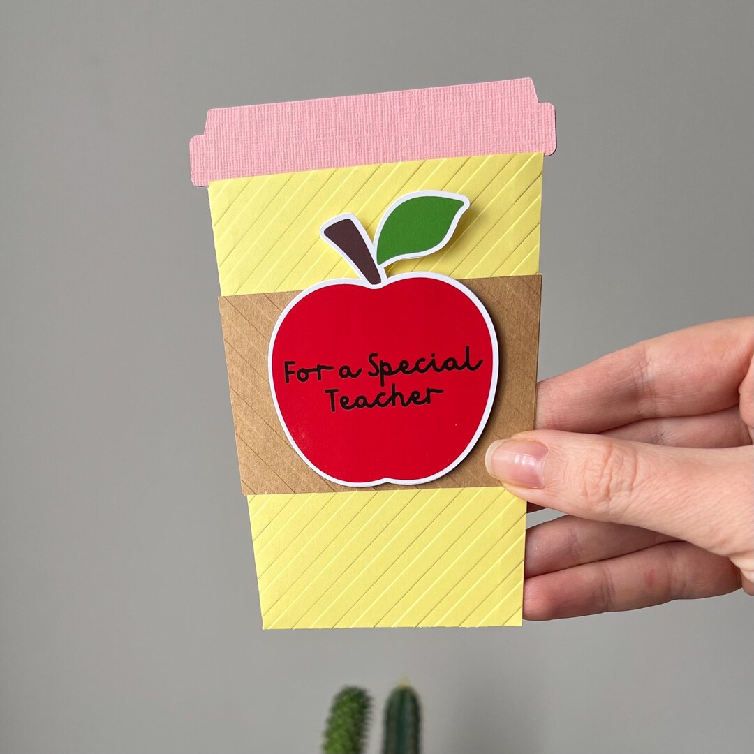 Teacher Coffee Cup Appreciation Gift Card Holder, Teacher Gift Pouch ...