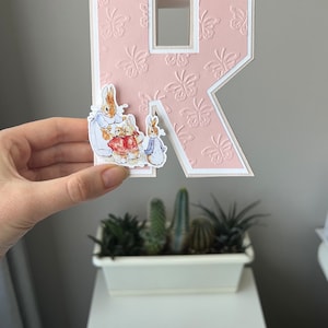 Girl Peter Rabbit Baby Shower 3D Letters, Vintage Peter Rabbit Theme ...