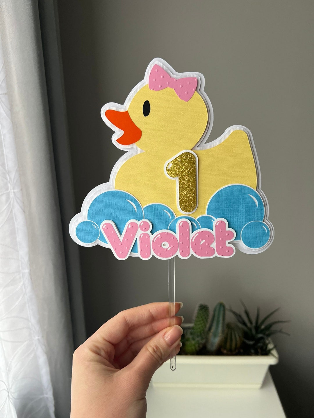 Girl Rubber Duck Cake Topper, Rubber Ducky Cake Topper, Rubber Duck ...