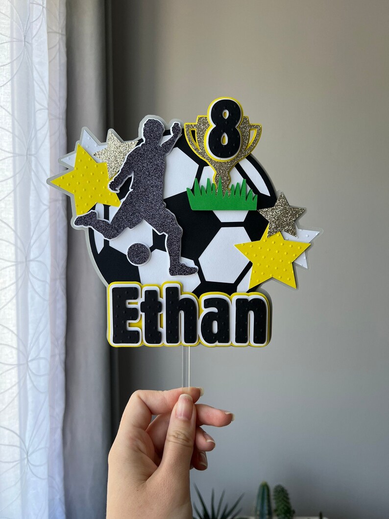 Soccer Cake Topper Soccer Birthday Cake Topper Football - Etsy