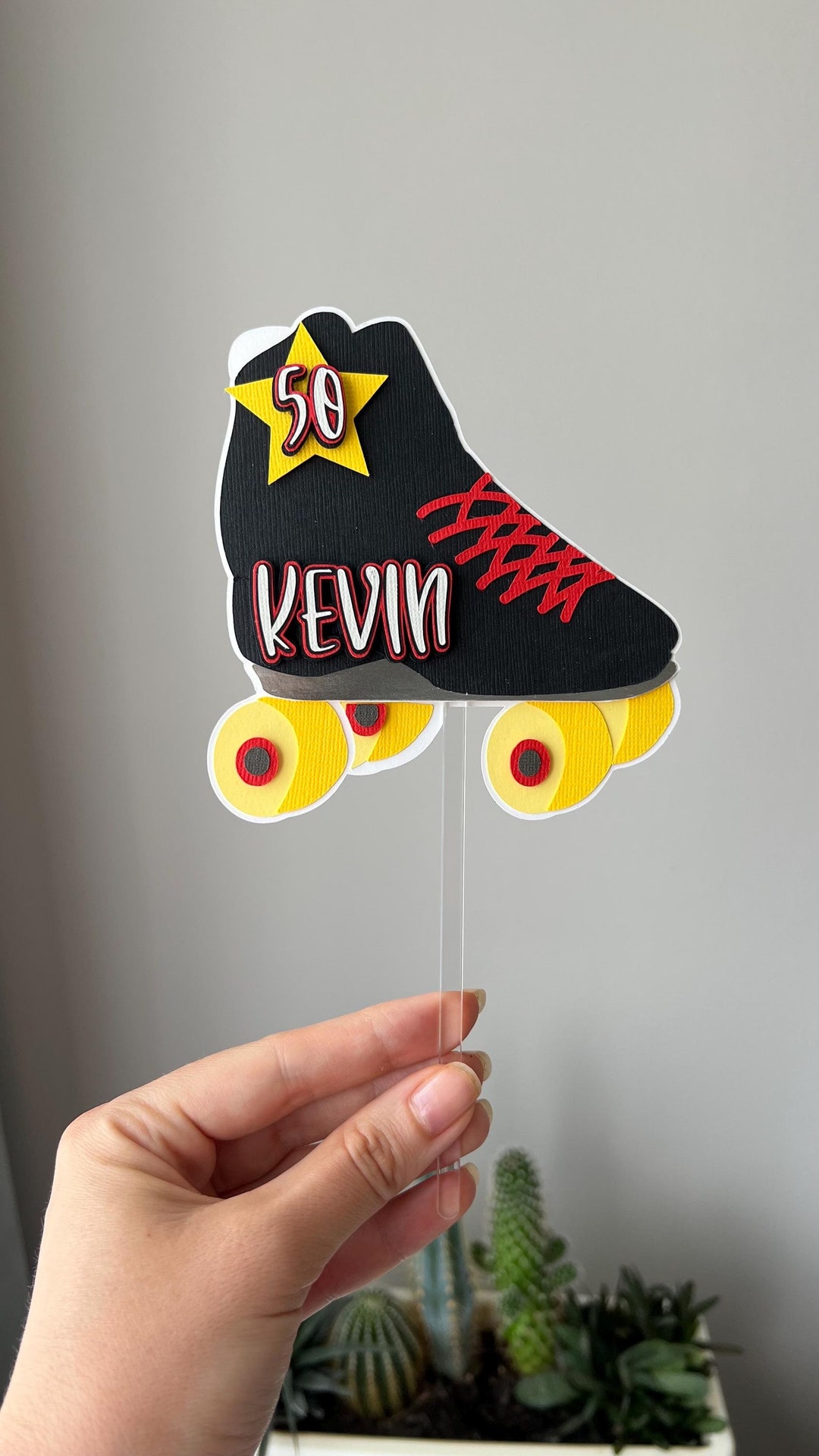 Roller Skating Birthday Cake Topper, Let's Roll Cake Topper, Disco ...