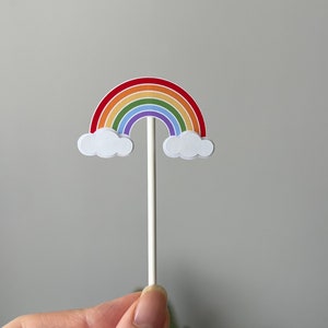 Rainbow Cupcake Toppers, Birthday Party, Baby Shower, Party Supplies ...