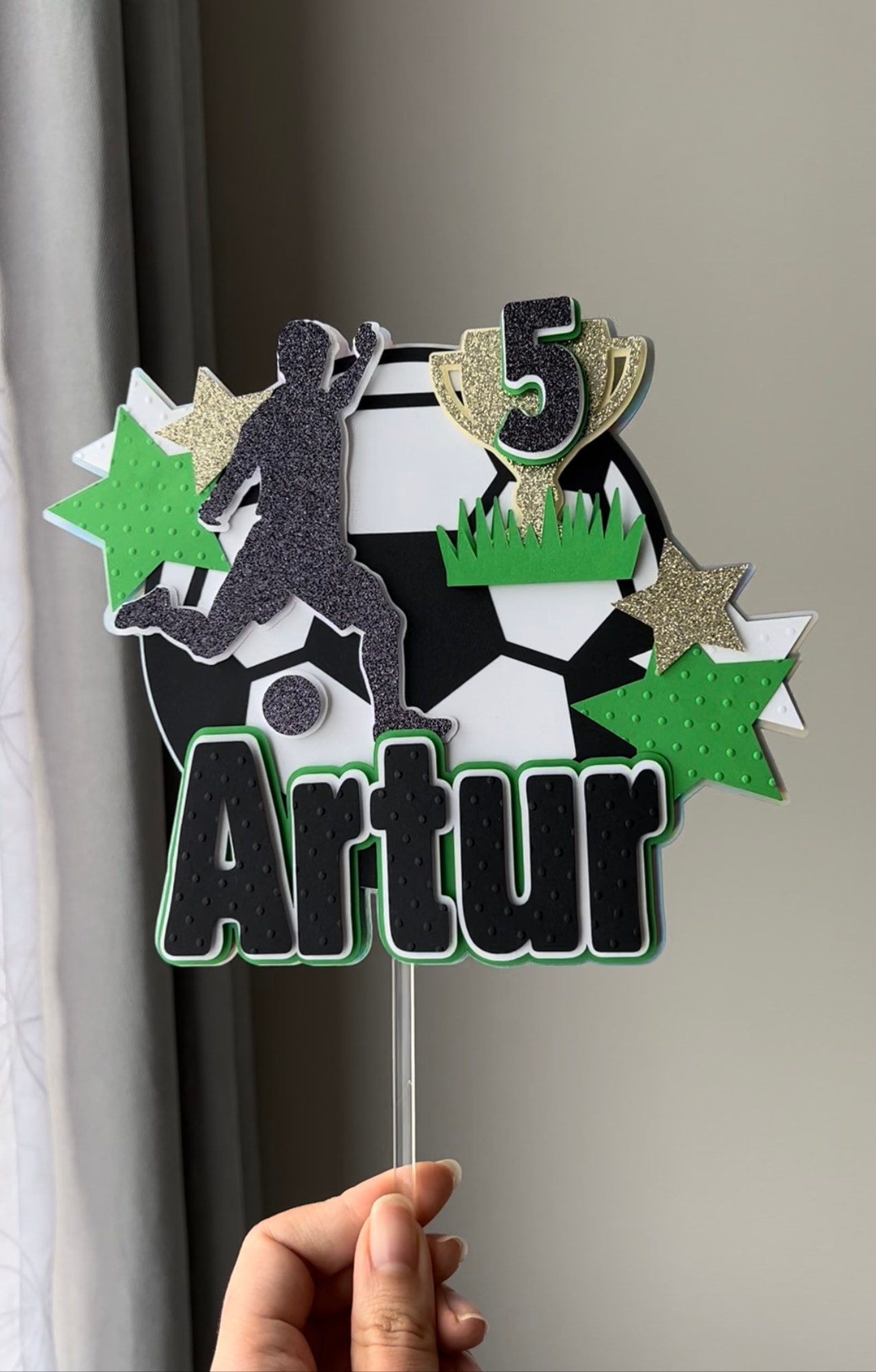 Soccer Cake Topper Soccer Birthday Cake Topper Football - Etsy