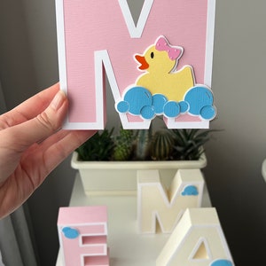 Girl Rubber Duck 3D Letters, Nursery Decor, Birthday Party - Etsy