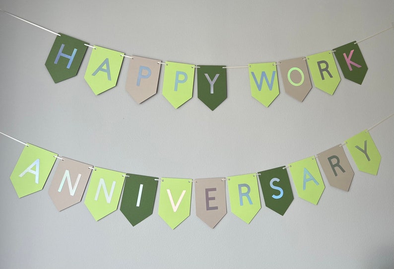 Happy Work Anniversary Banner Anniversary Banner Anniversary - Etsy