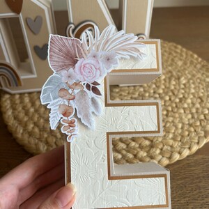 Boho 3D Letter, Boho Birthday Theme Decor, Boho Nursery 3D Letters ...