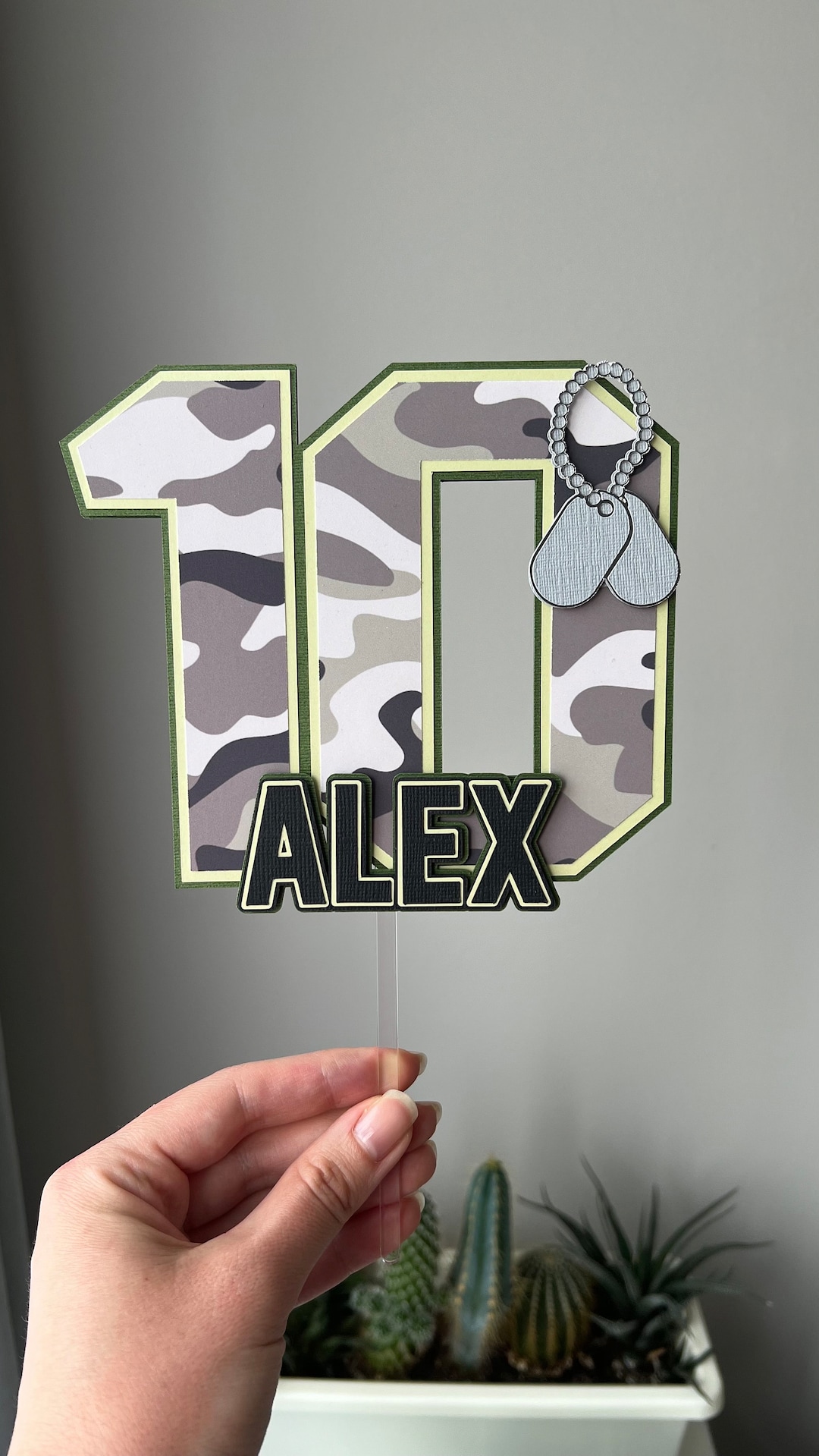 Army Birthday Cake Topper, Military Party Cake Topper, Camouflage Camo ...