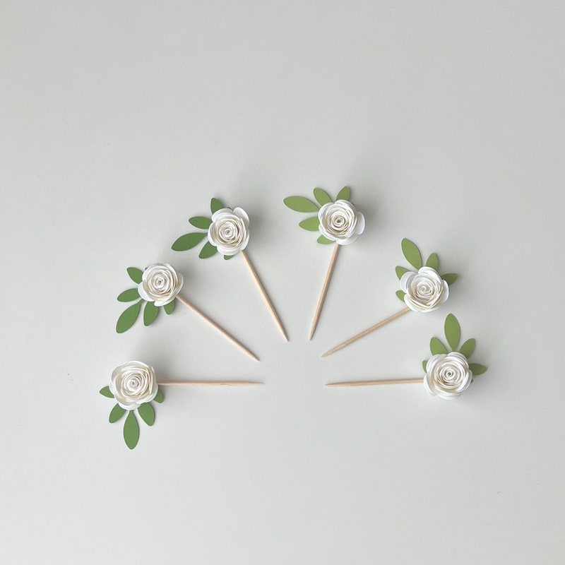 Flower Cupcake Toppers - Etsy