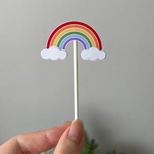 Rainbow Cupcake Toppers, Birthday Party, Baby Shower, Party Supplies ...