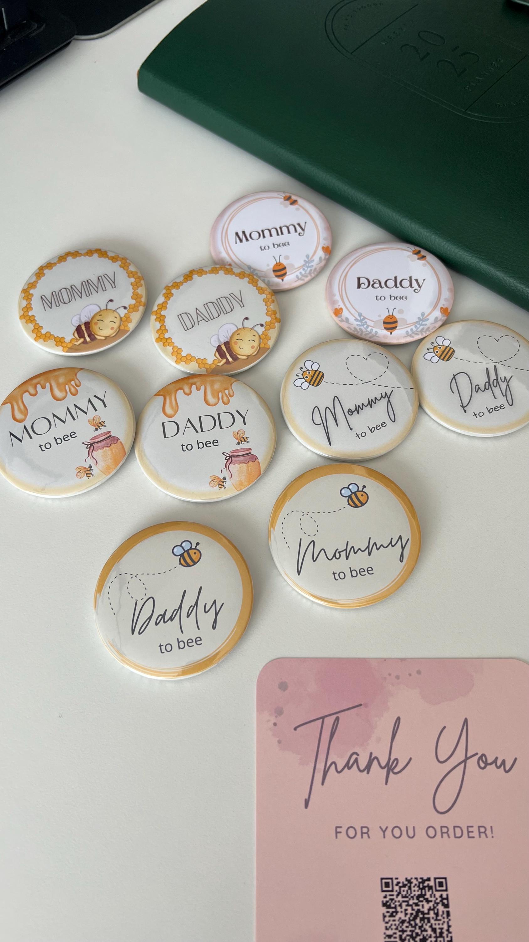 Sweet Baby Bee Baby Shower Pin: Mommy/daddy to Be Badges Gender Reveal ...