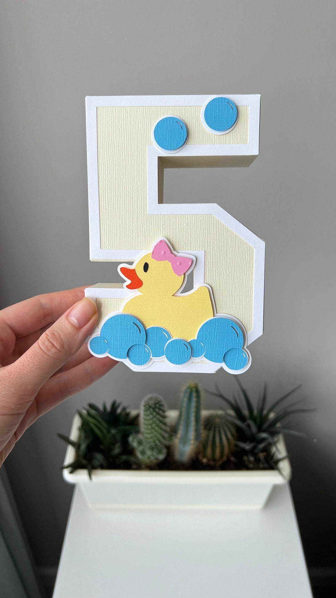 Girl Rubber Duck 3D Number, Splish Splash Party Decor, Rubber Duck ...