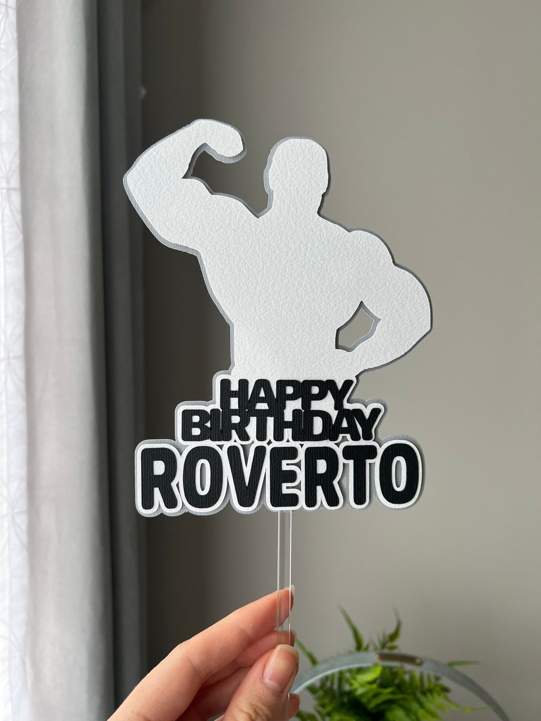 Body Builder Cake Topper, Power Lifting Birthday Cake Topper, Sport ...