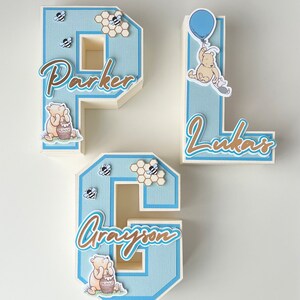 Classic Winnie the Pooh 3D Letters, Winnie Theme Letters, Boy Baby ...
