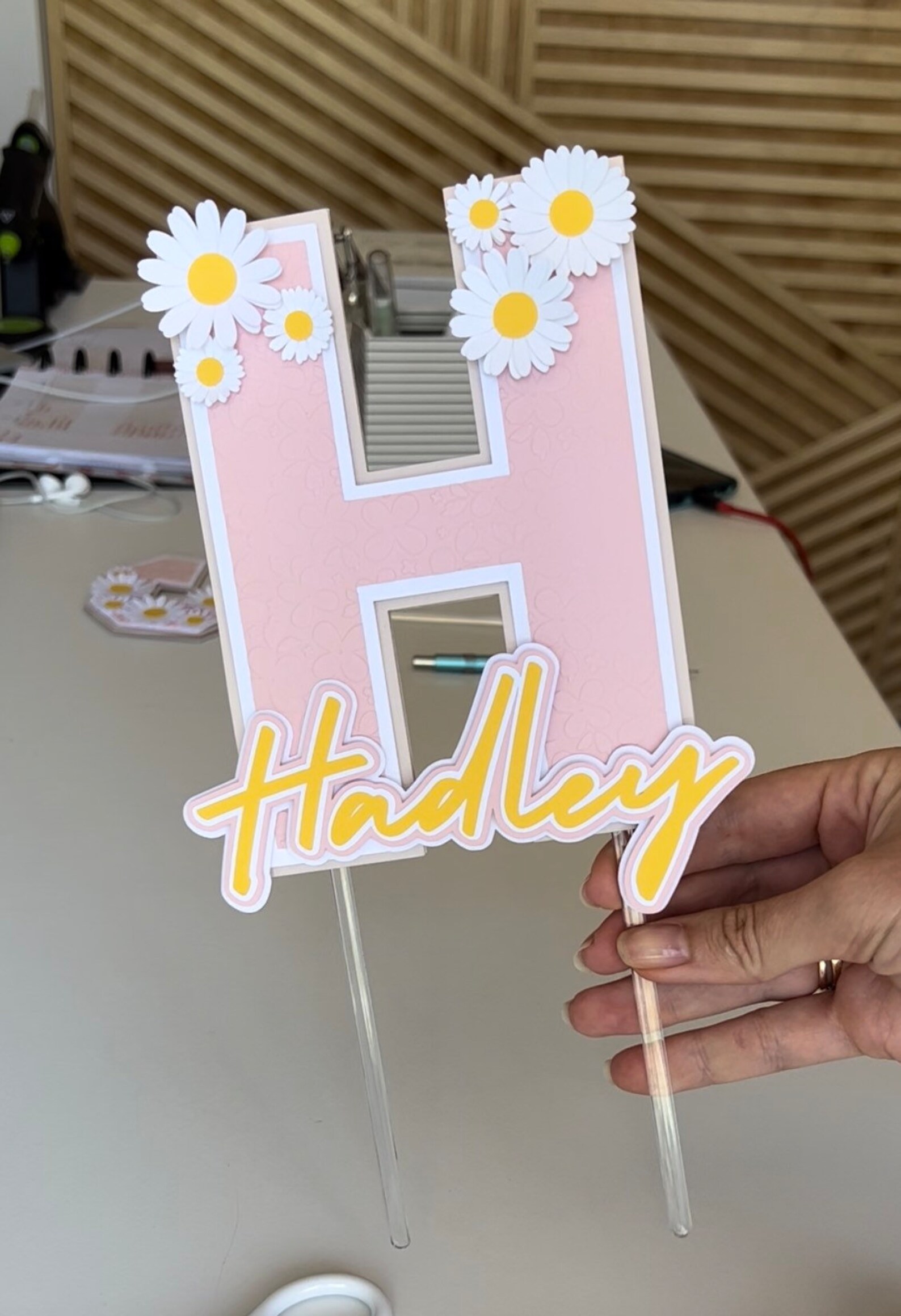 Daisy Cake Topper, Flower Cake Topper, Flower Birthday Cake Topper ...