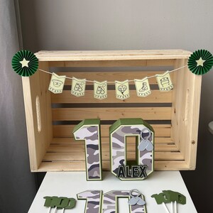 Army Birthday Cake Topper, Military Party Cake Topper, Camouflage Camo ...