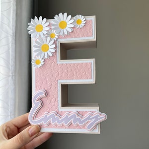 Daisy 3D Letter, Daisy Party Decor, Daisy Birthday 3D Letters, Custom ...
