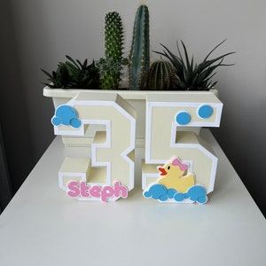 Girl Rubber Duck 3D Letters, Nursery Decor, Birthday Party - Etsy