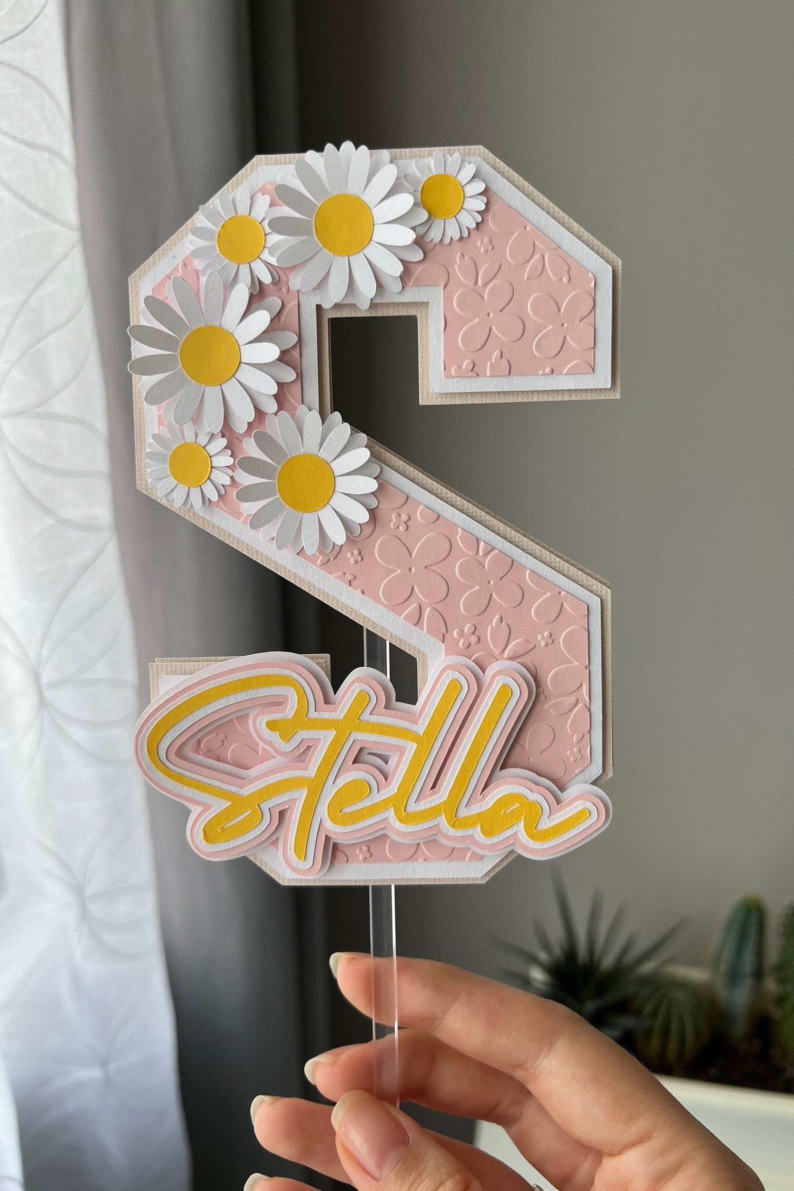 Daisy Cake Topper Flower Cake Topper Flower Birthday Cake - Etsy