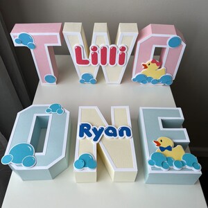 Girl Rubber Duck 3D Letters, Nursery Decor, Birthday Party - Etsy