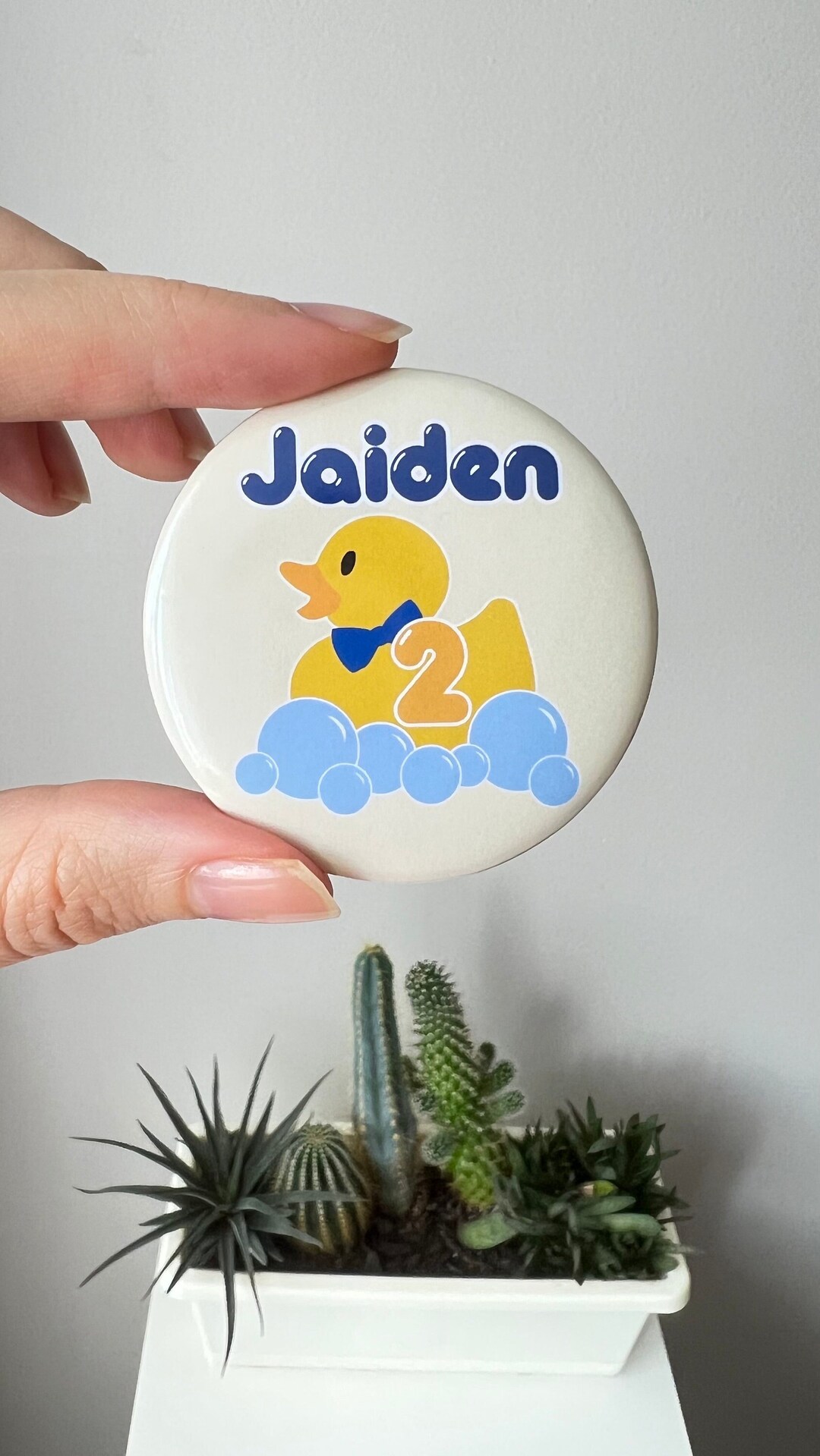 Rubber Duck Birthday Pin, Yellow Ducky Birthday Boy Badge, Rubber ...