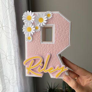 Daisy 3D Letter, Daisy Party Decor, Daisy Birthday 3D Letters, Custom ...