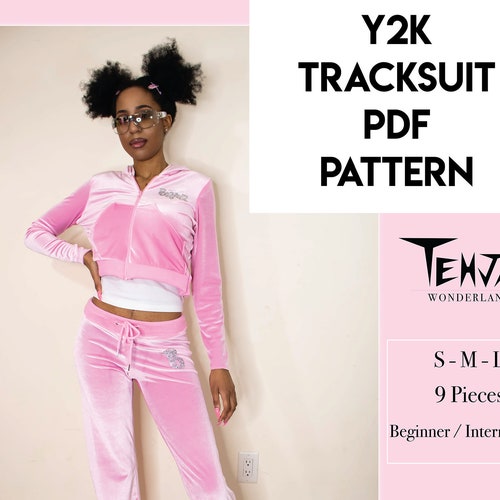 Y2K Tracksuit PDF Digital Sewing Pattern Hoodie Sewing | Etsy