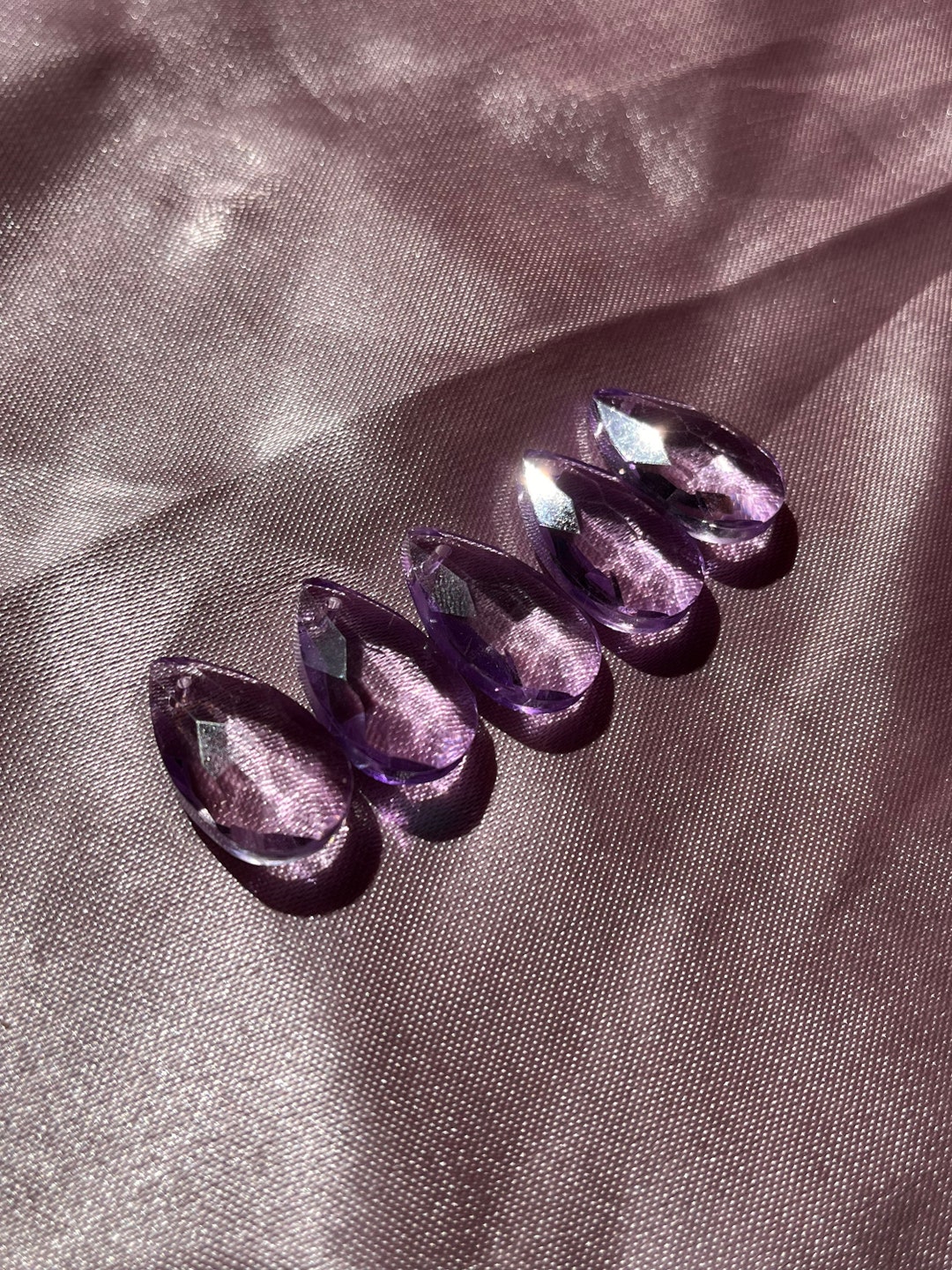 Ariana Teardrop Aura Drip Crystal Glass Pendant - 13x22mm - One Hole ...