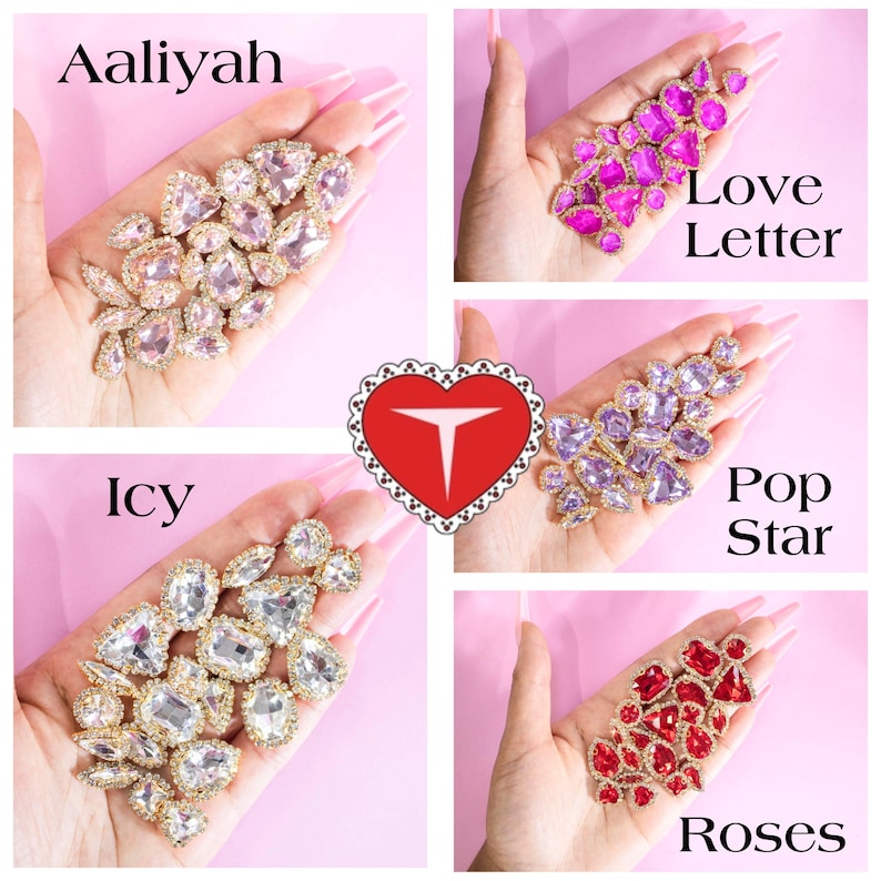 Mixed Shapes Rhinestone Gold Claw Setting Bank Vault Gems - Multi-size ...