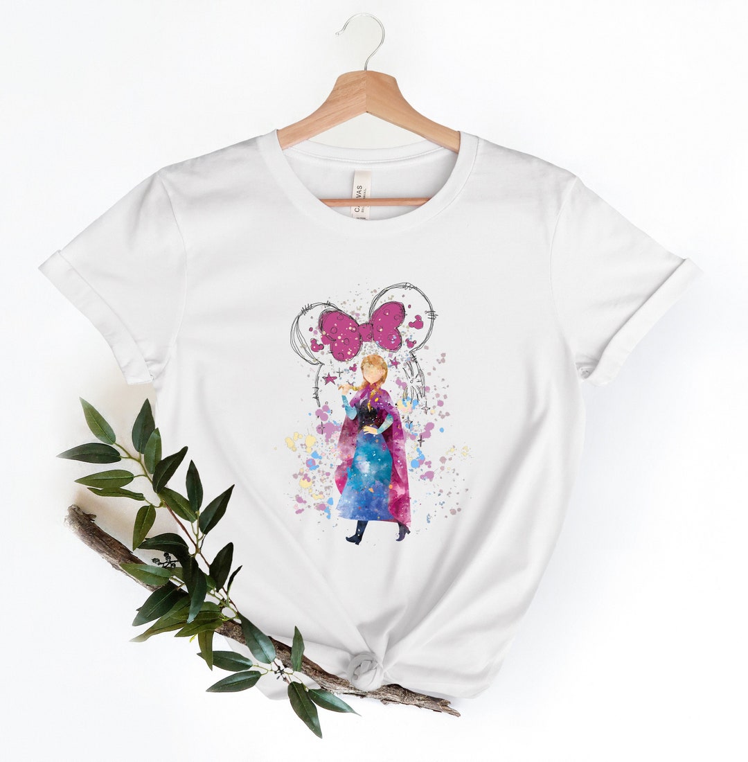 Disney Frozen Anna Shirt Princess Anna Shirt Anna Watercolor Castle