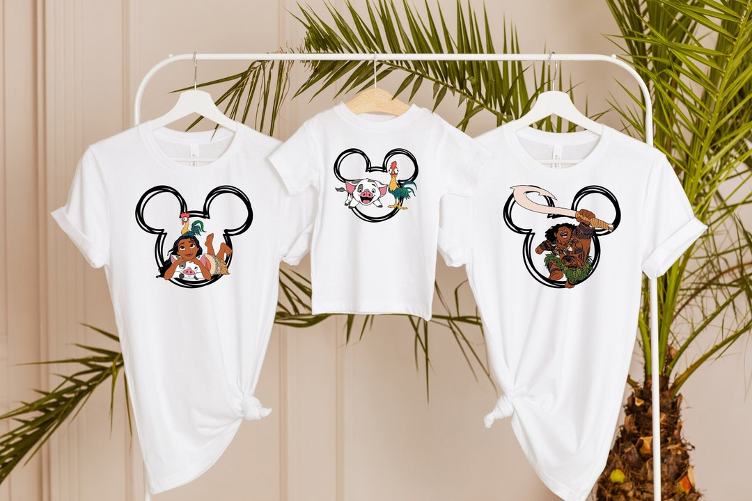 Disney Moana Characters Shirt, Mauı Hei Hei and Pua Shirt, Moana ...