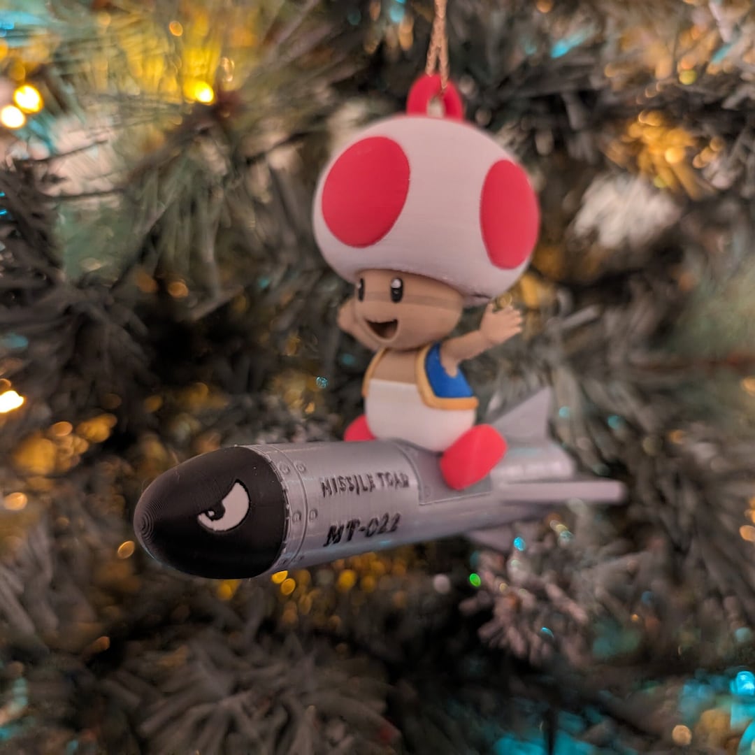Mario Missile Toad Christmas Ornament - Funny Holiday Decor - Etsy