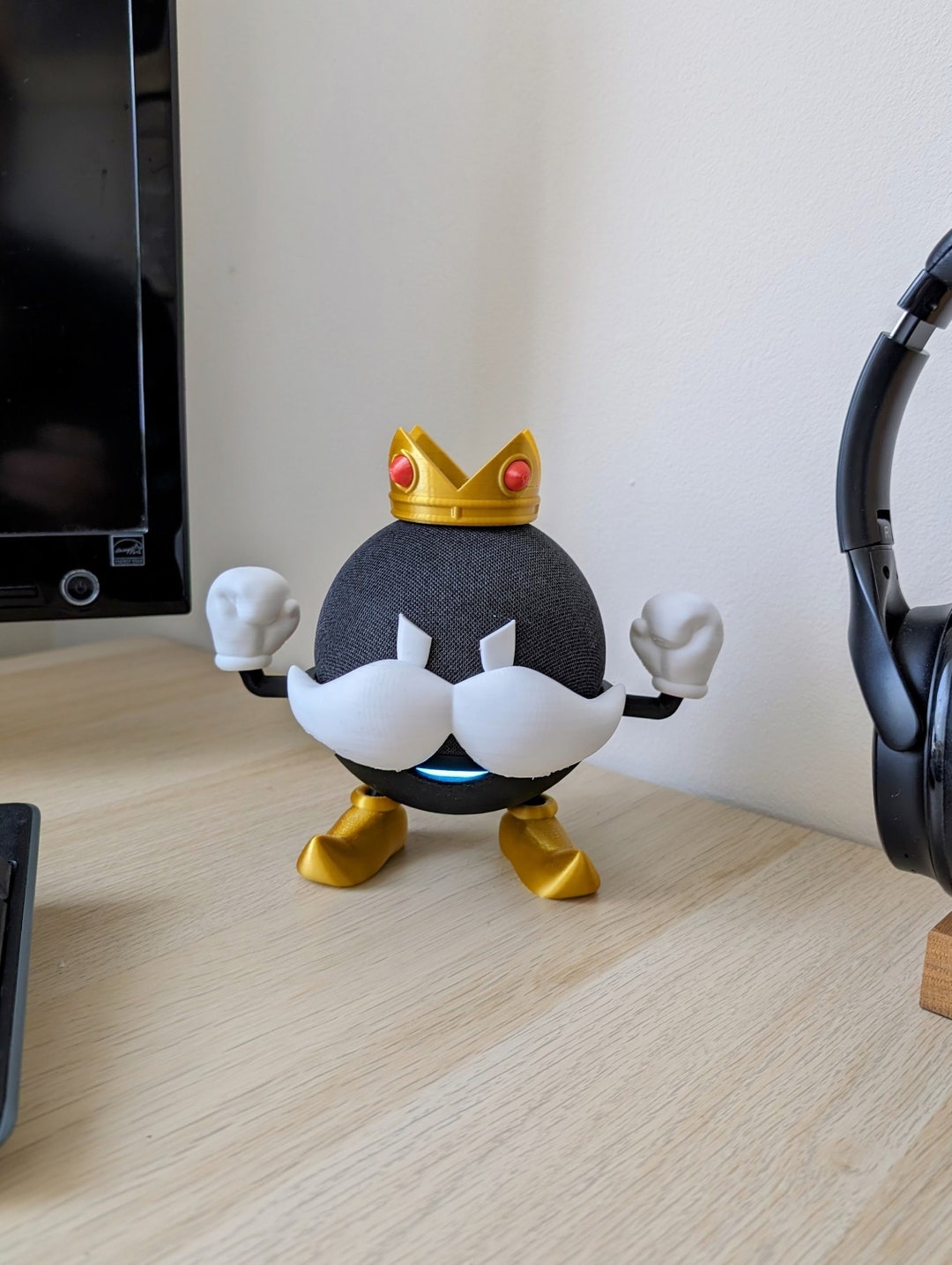 Echo Dot Stand - King Bob-omb : Mario Theme Gaming Room Decor - Etsy