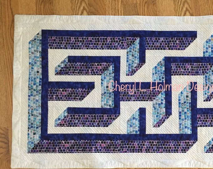 In and Out 3D Maze Quilt Pattern 5 Sizes: 30 Sq., 44 Sq., 59 Sq., 74 Sq ...