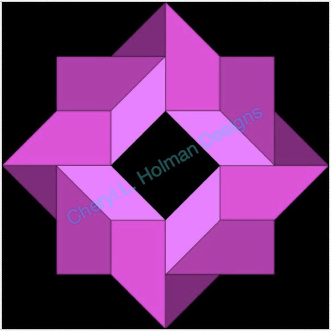 The Queen's Crown Quilt Pattern - Dimensional Illusion - Etsy