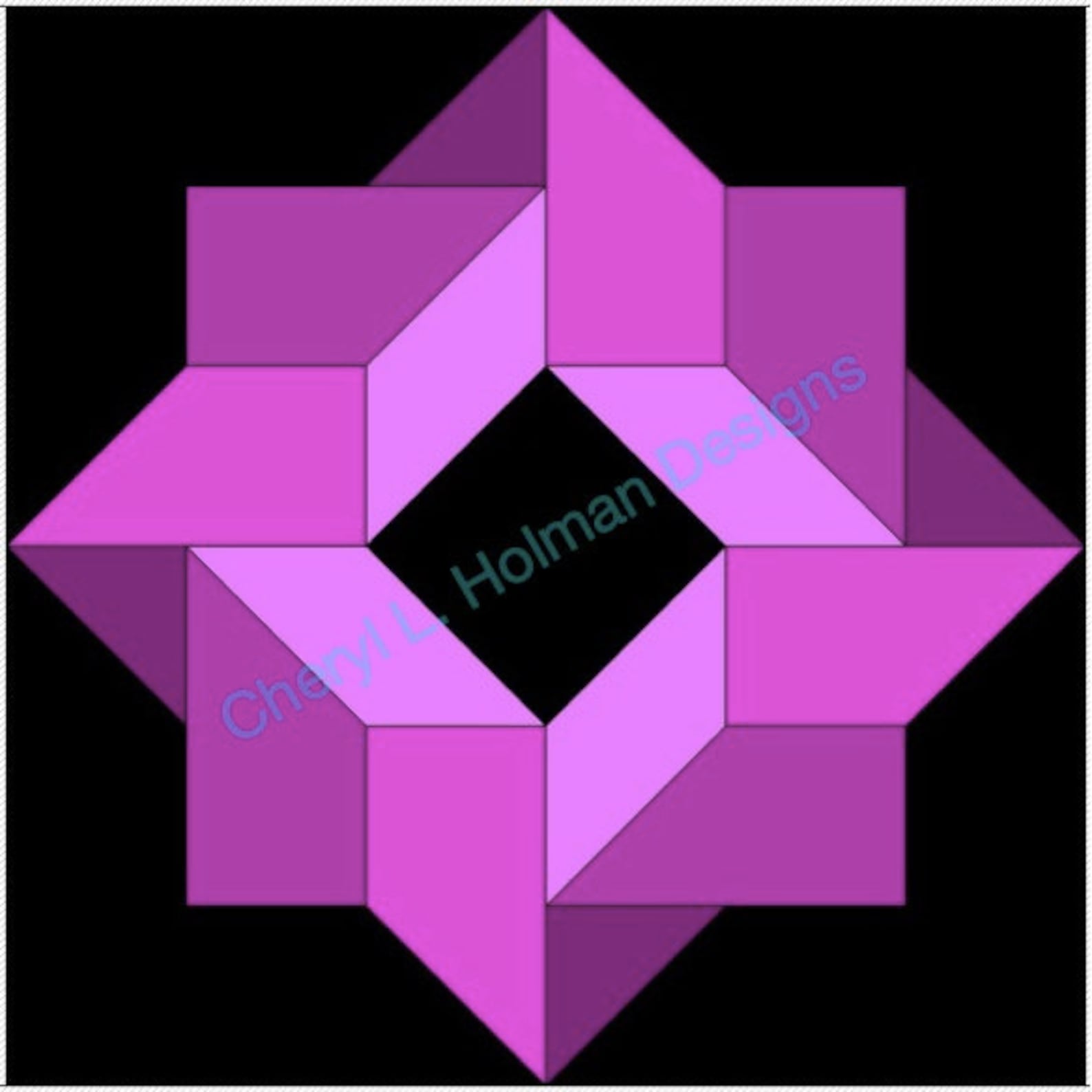 The Queen's Crown Quilt Pattern - Dimensional Illusion - Etsy