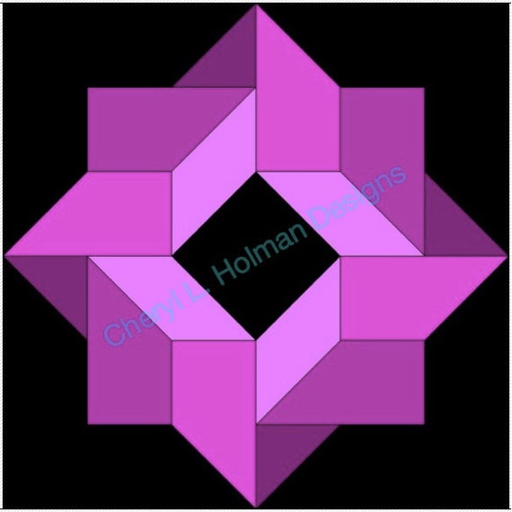 The Queen's Crown Quilt Pattern Dimensional Illusion - Etsy