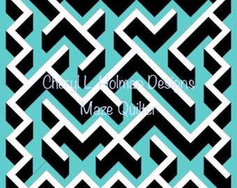 In and Out 3D Maze Quilt Pattern 5 Sizes: 30 Sq. 44 - Etsy