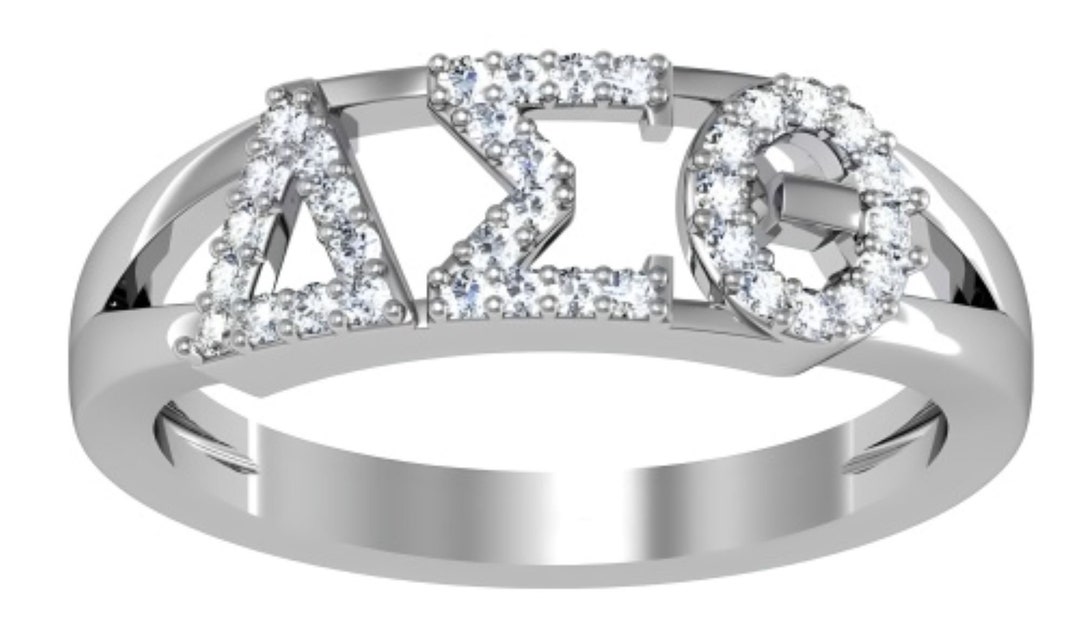 Delta Sigma Theta Sterling Silver Ring - Etsy