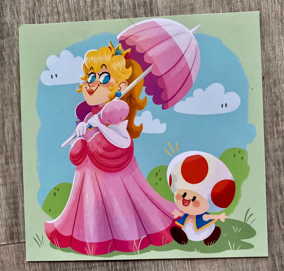 Princess Peach Mini Print - Etsy