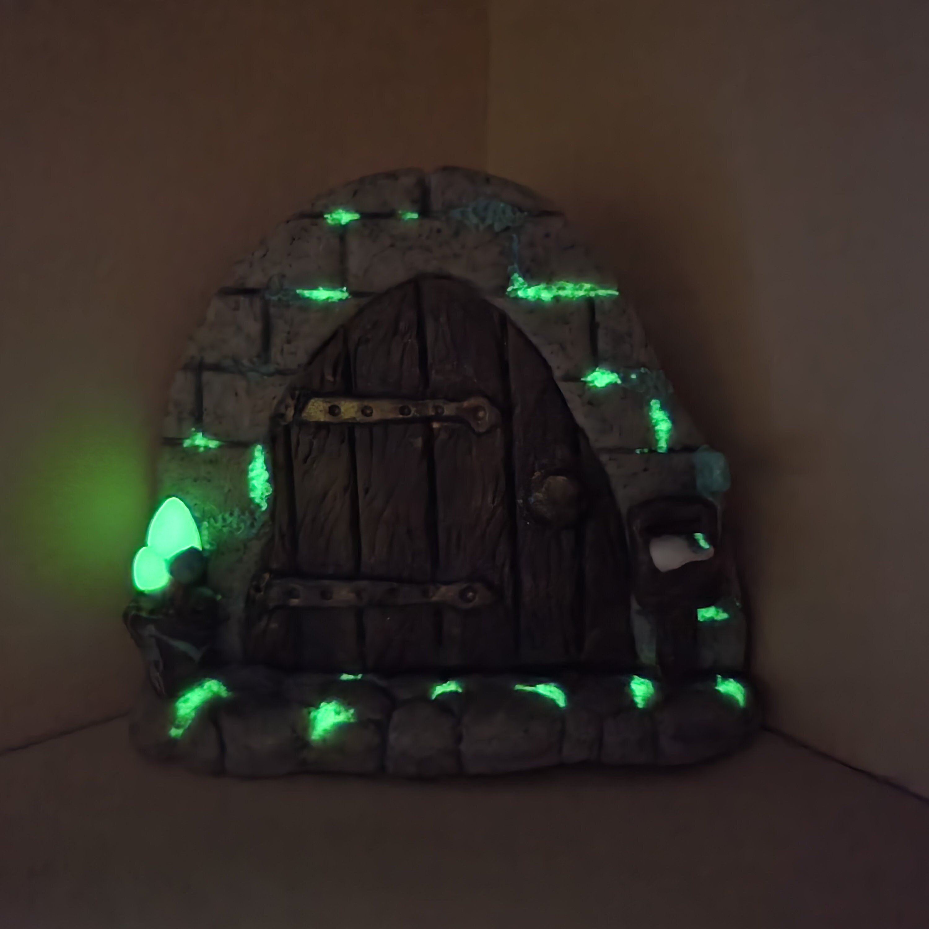 Polymer Clay Fairy Door Miniature Decoration - Mossy Stone Bricks - Etsy
