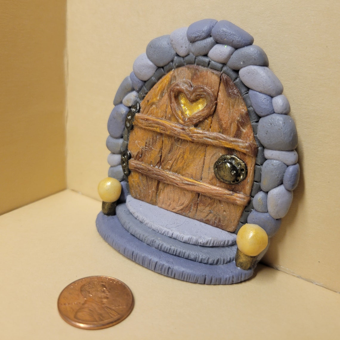Polymer Clay Fairy Door Miniature Decoration - Modern Rustic Fusion - Etsy