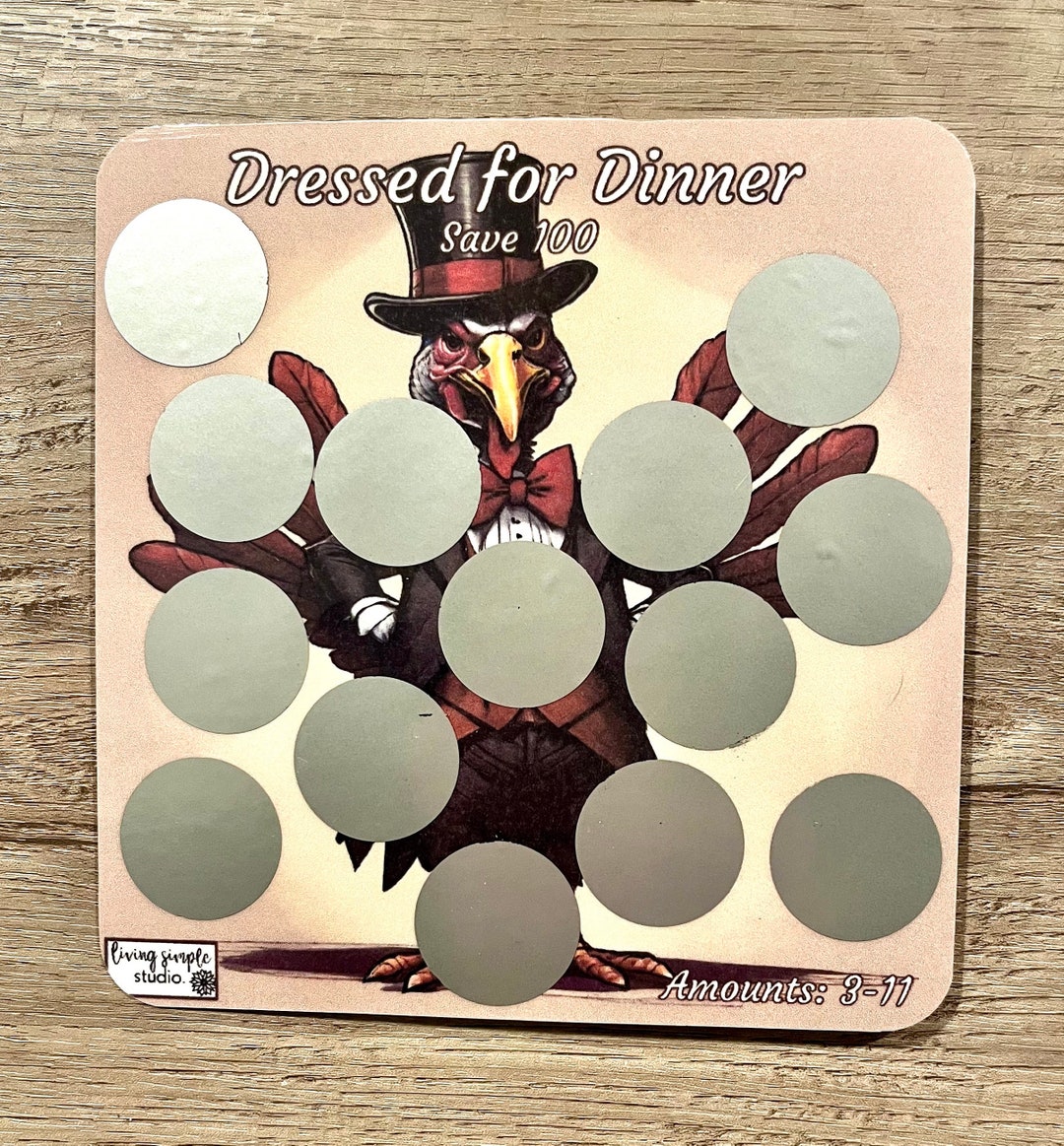 Scratch off Savings Challenge Thanksgiving Turkey - Etsy
