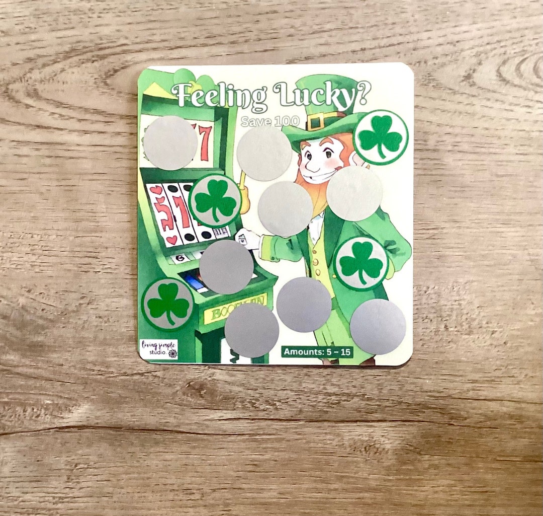 Scratch off Savings Challenge Feeling Lucky St. Patricks - Etsy
