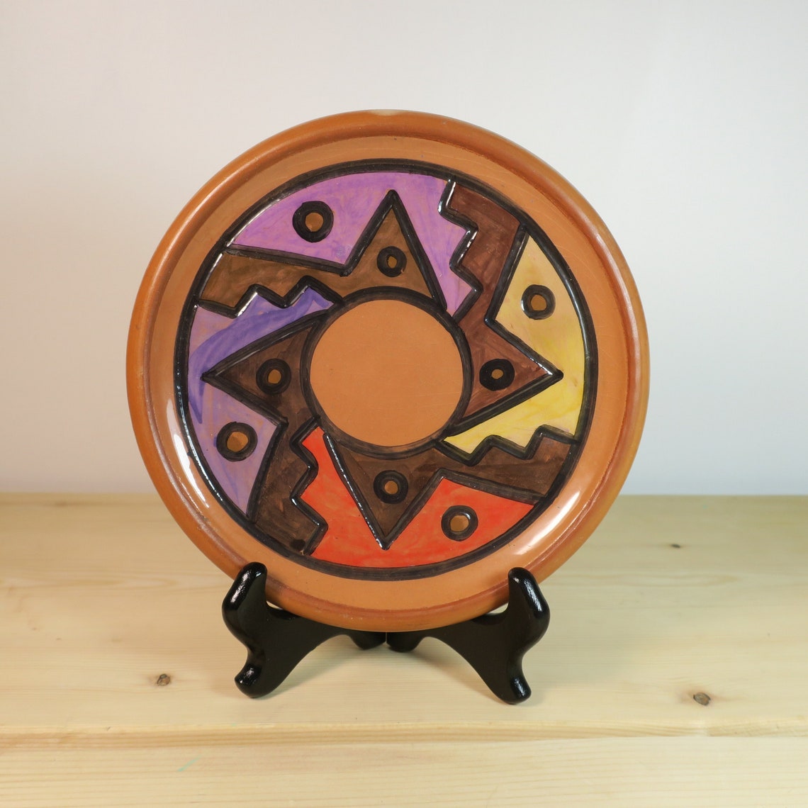 Peruvian Decorative Plates, Art Deco Plates, Stoneware Plates, Art Deco ...
