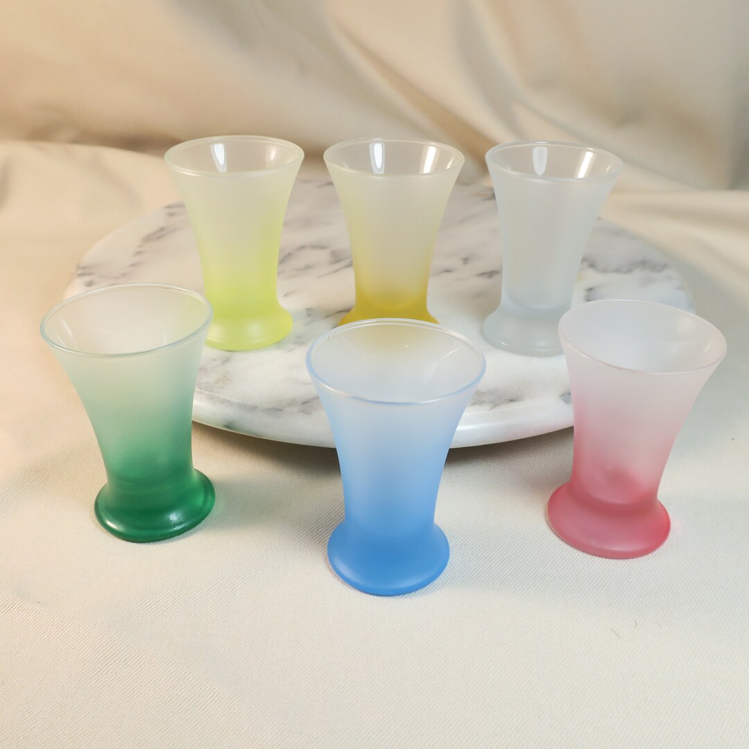 Multi Color Shot Glass Set of 6 Vintage - Etsy