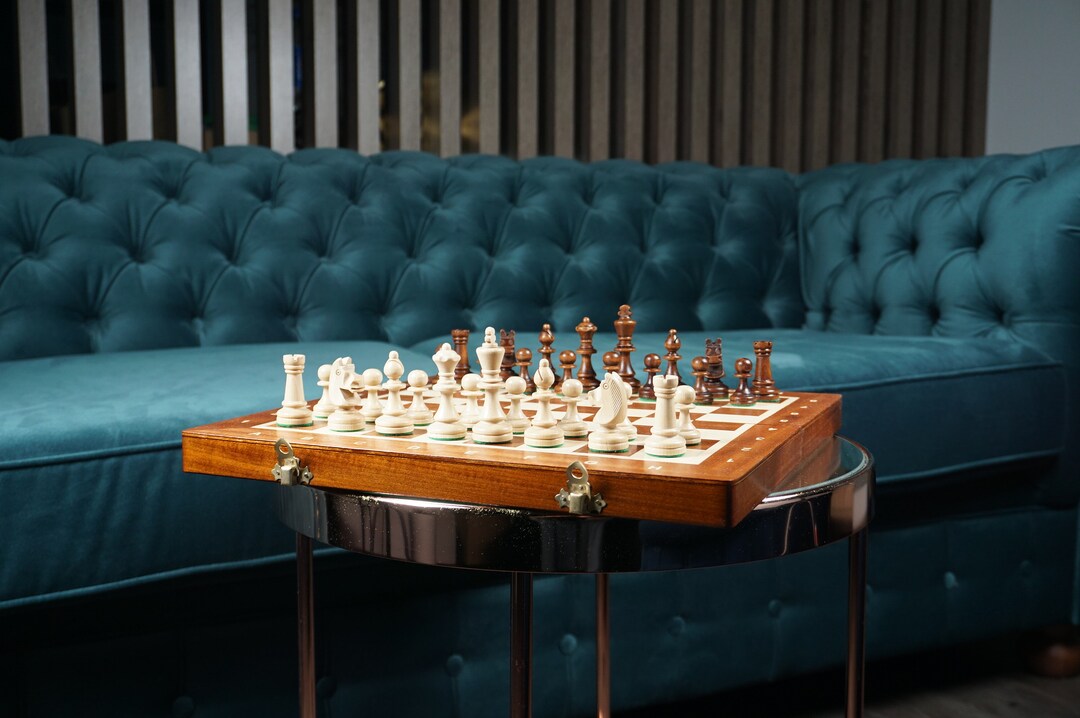 Personalized Wooden Tournament Chess Set 35 Cm (14 In) – Handcrafted ...