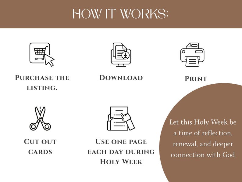 Holy Week Journal Printable, 8-day Christian Easter Devotional (digital ...