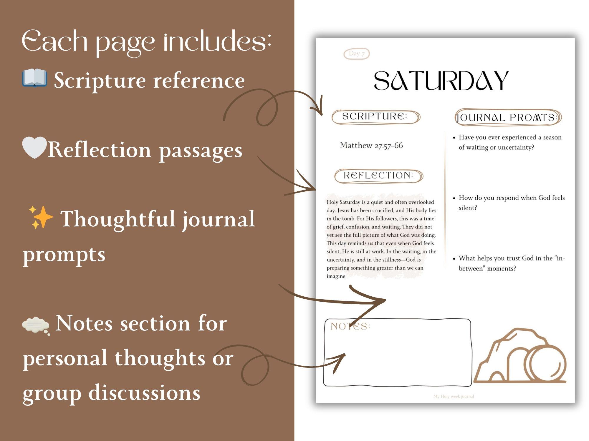 Holy Week Journal Printable, 8-day Christian Easter Devotional (digital ...